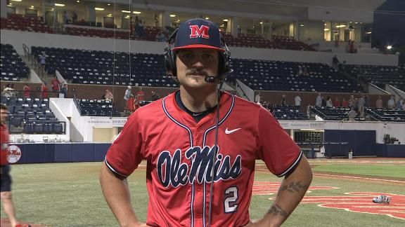 No. 23 Ole Miss' Maddox speaks on his performance pitching seven ...