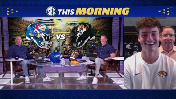 Mizzou's Pribula cracks jokes with Drinkwitz on SEC This Morning ...