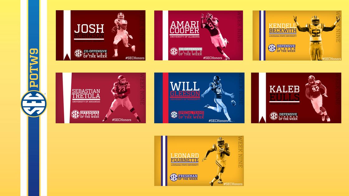 SEC football week 9 honors - Southeastern Conference