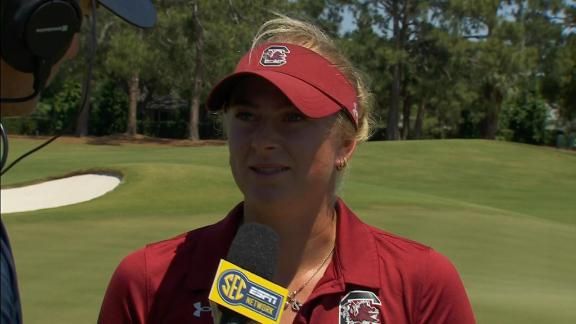Emotional Rydqvist reacts to clinching putt for Gamecocks ...